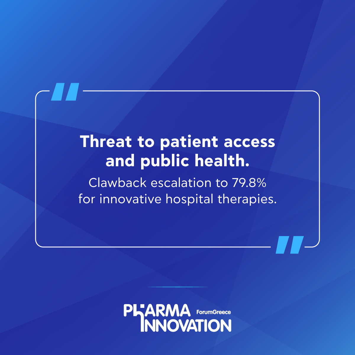 Clawback derailment: 79.8% on innovative therapies | PIF